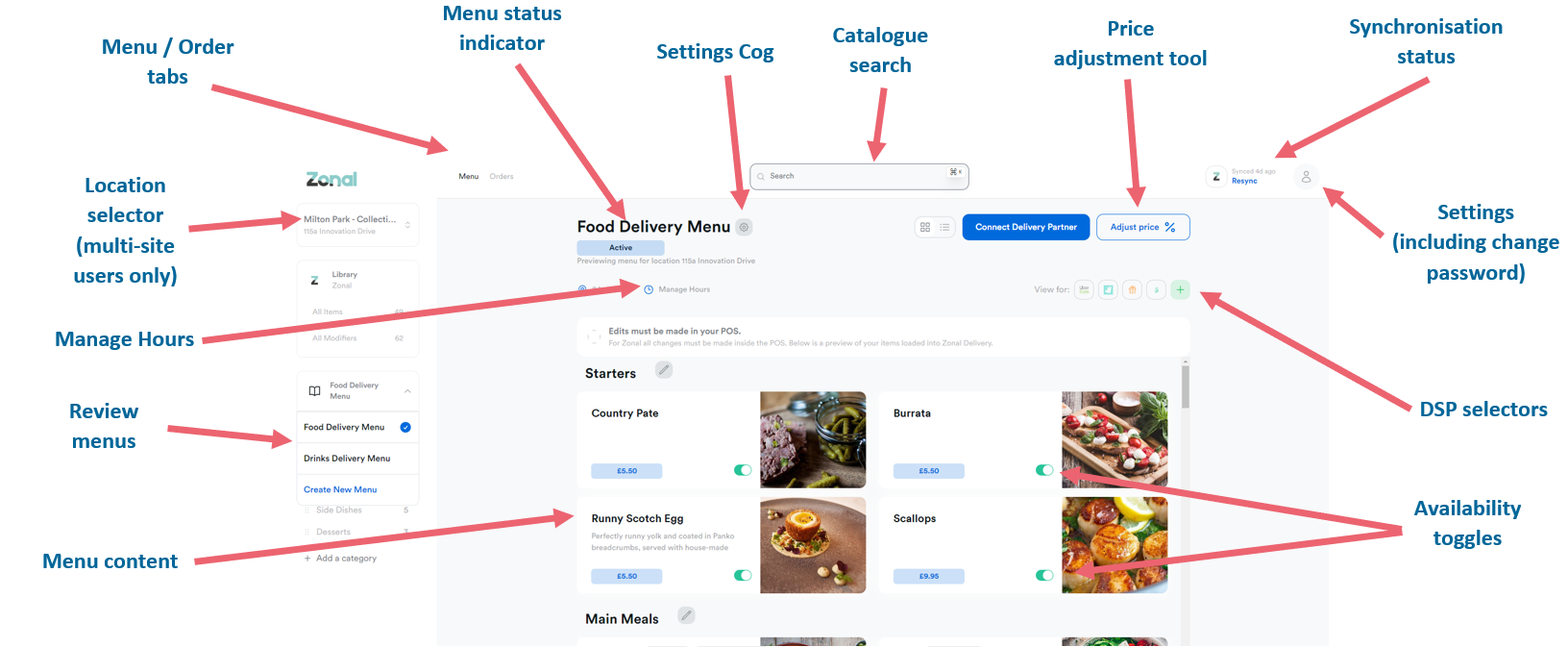 Zonal Delivery → Login & Navigation